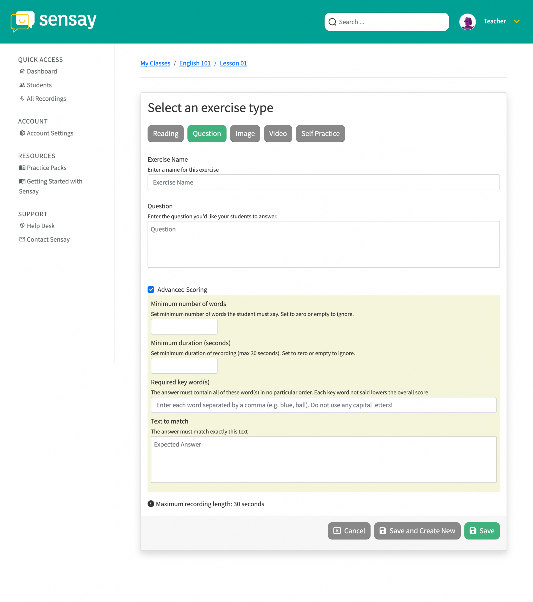 What is Advanced Scoring? – Sensay Help Desk